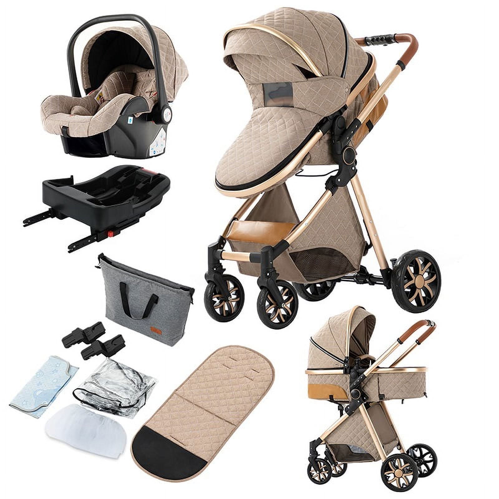 Khaki Premium 3-in-1 Baby Stroller For Newborn Babies – Maternity Miracles